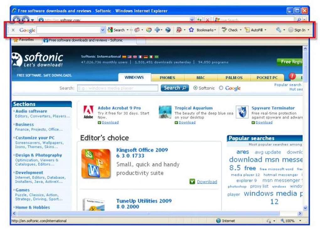 Download Google Toolbar IE 7 5 8321 2252 For Windows Filehippo